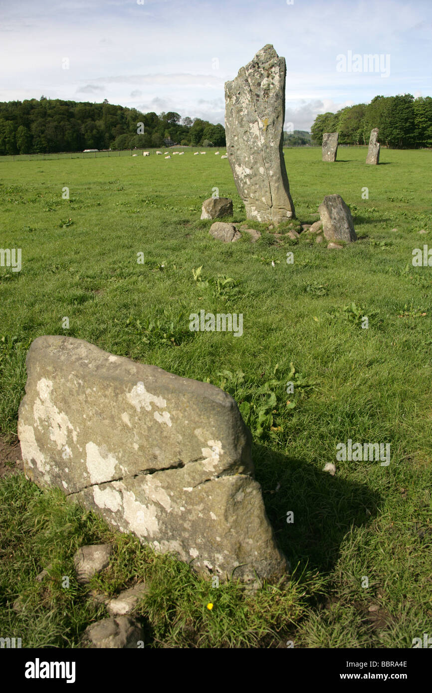 Nether Largie Standing Stones, Kilmartin, Schottland. Malerische ...