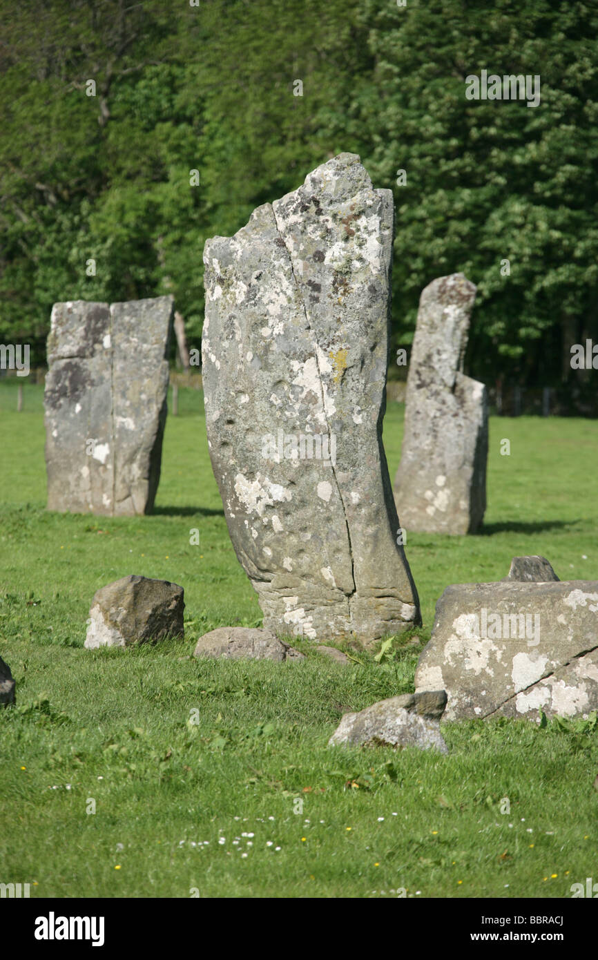 Nether Largie Standing Stones, Kilmartin, Schottland. Malerische ...