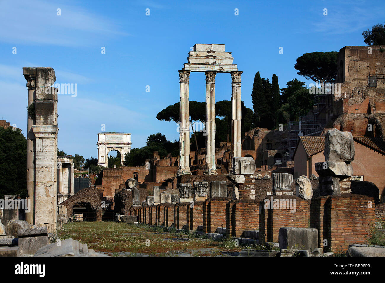 BASILIKA JULIA, TEMPEL DES CASTOR UND POLLUX UND BOGEN VON TITUS, FORO ...