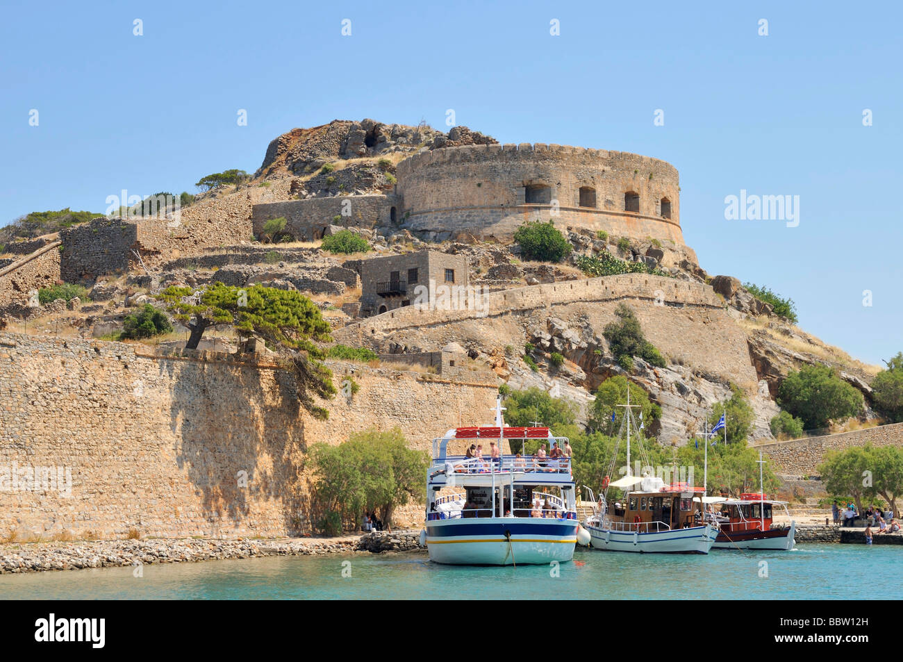 Spinalonga Insel (einwandfreie), ehemalige Leprakolonie, Kreta ...