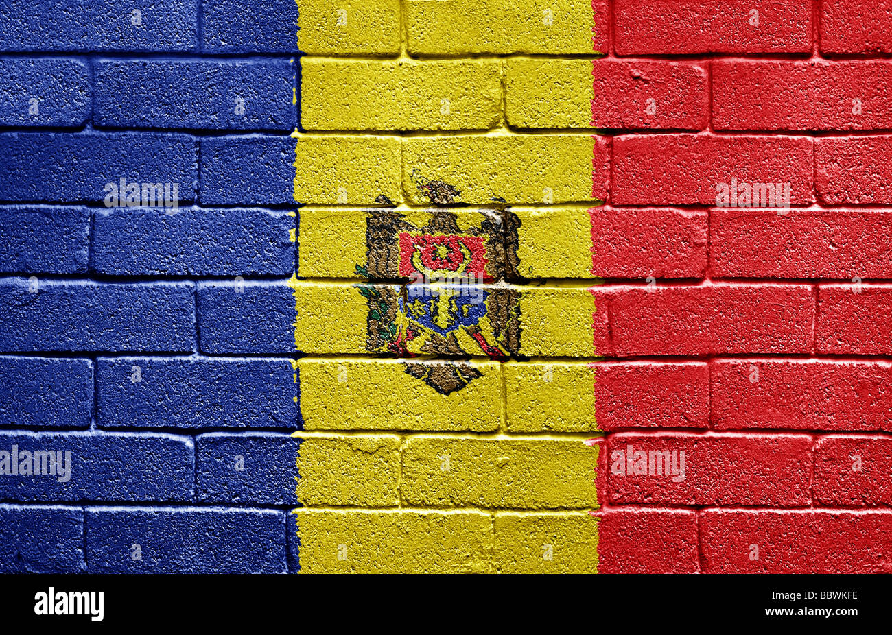 Flagge der Republik Moldau Stockfotografie - Alamy