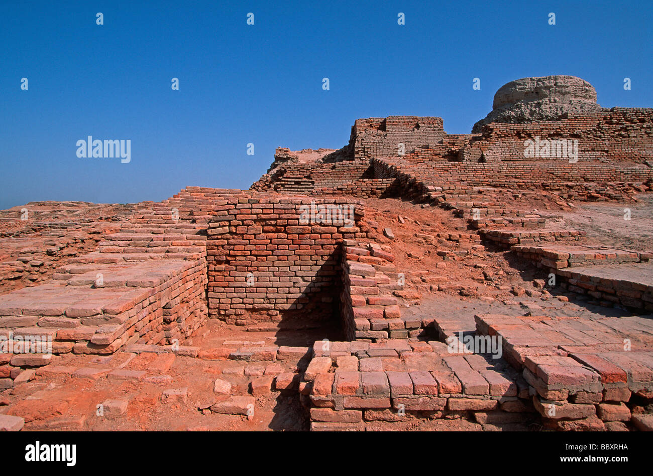 Pakistan Sindh Region Mohenjo-Daro-Stupa Stockfotografie - Alamy