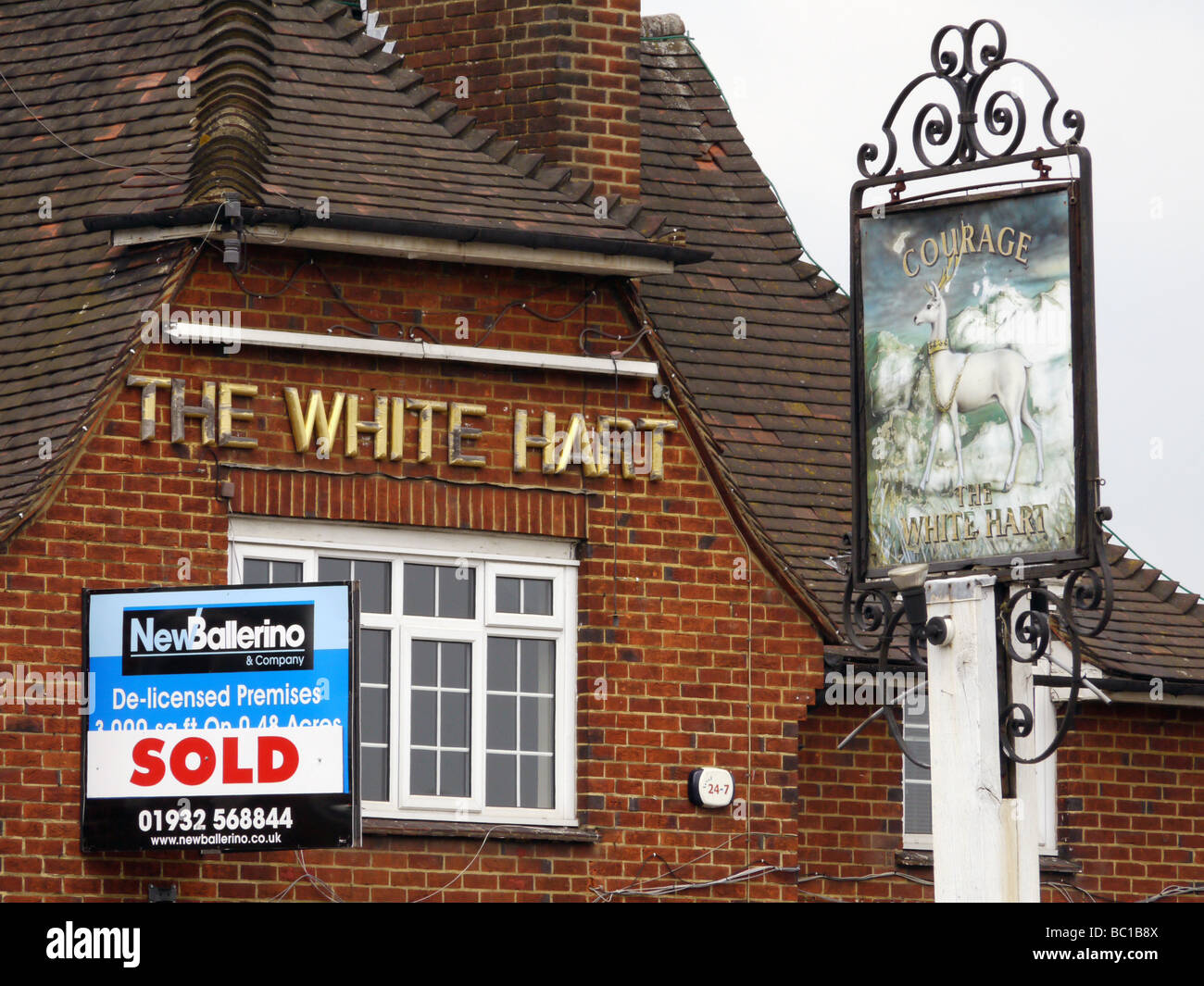 De-lizenziert White Hart Pub in Chessington Surrey UK mit einem ...