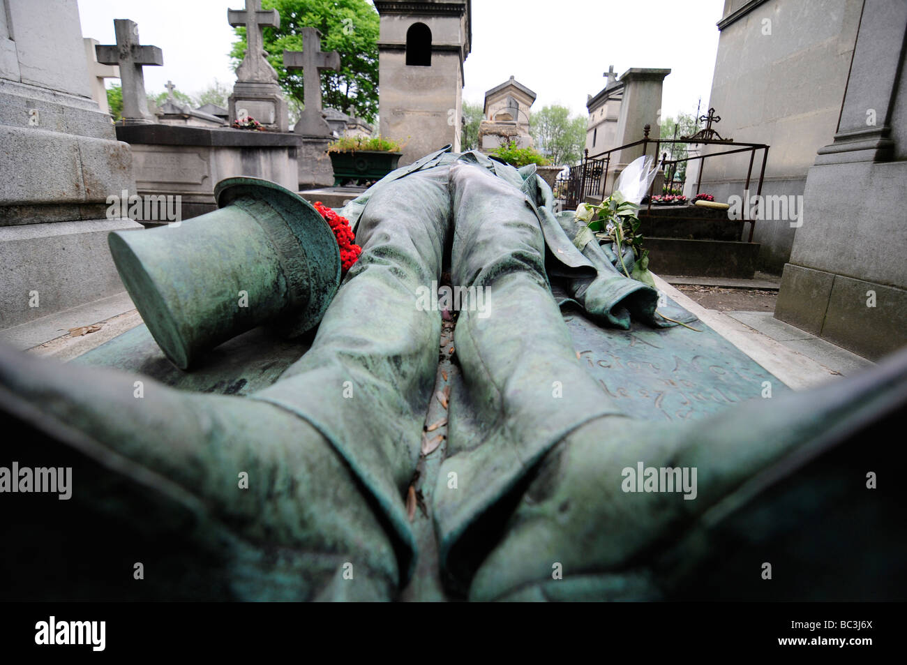 Das Grab von Victor Noir, ein 19. Jahrhundert Journalist ermordet ...