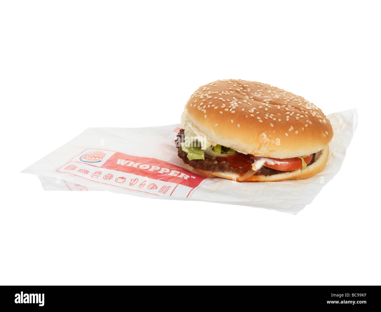 Burger king whopper mahlzeit Ausgeschnittene Stockfotos und -bilder - Alamy
