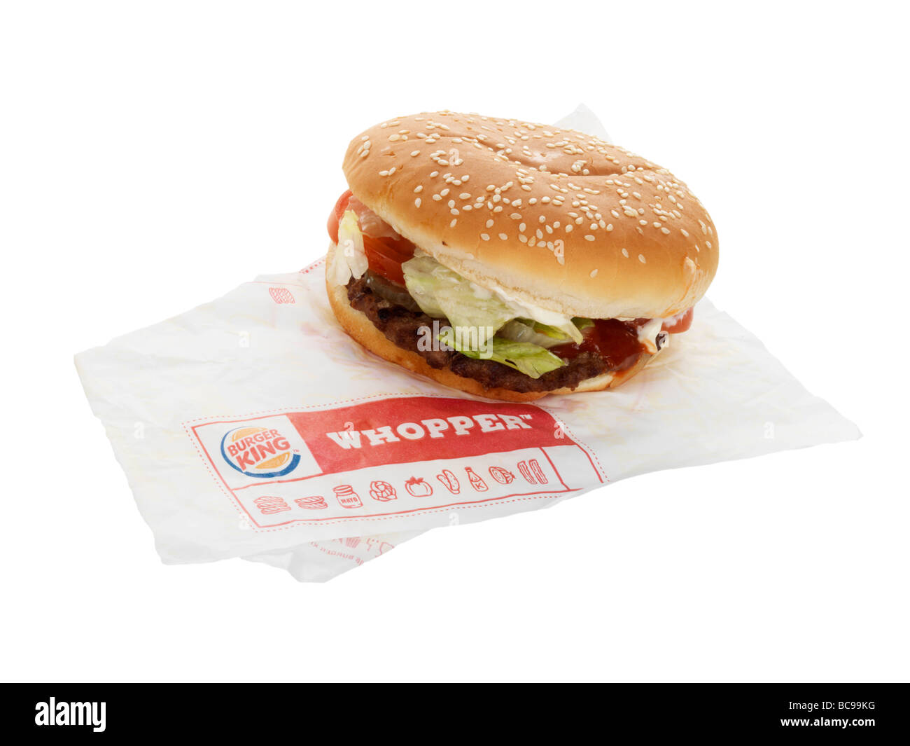 Burger king whopper mahlzeit Ausgeschnittene Stockfotos und -bilder - Alamy