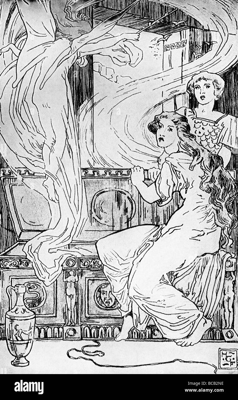 Griechischen mythologie epimetheus Schwarzweiß-Stockfotos und -bilder ...