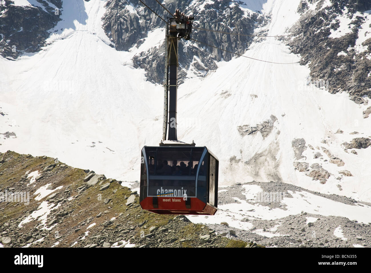 Aiguille du Midi Seilbahn Stockfotografie - Alamy