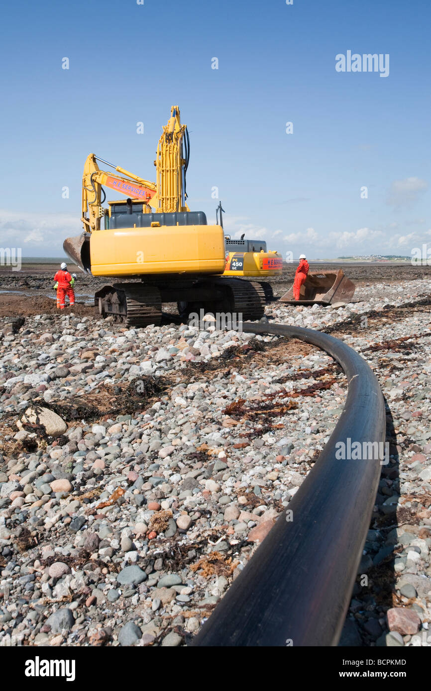 Die Bauarbeiten die elektrische Versorgung von Robin Rigg Offshore ...