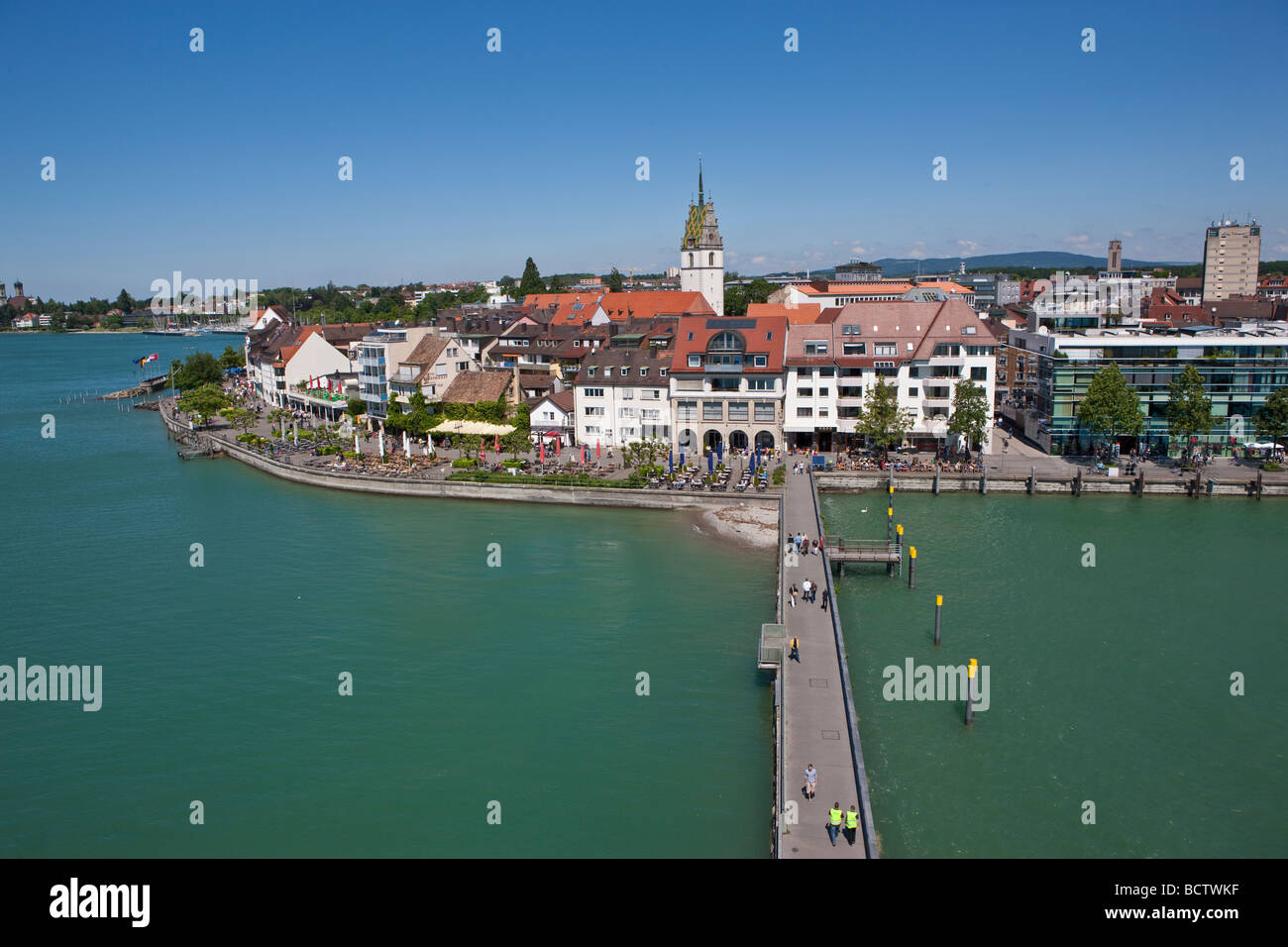 Ansicht von Friedrichshafen, Friedrichshafen am Bodensee, Baden ...