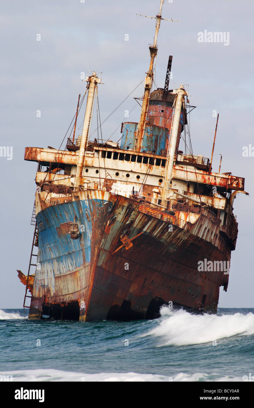 Das Wrack der SS American Star, Playa de Garcey, Fuerteventura ...