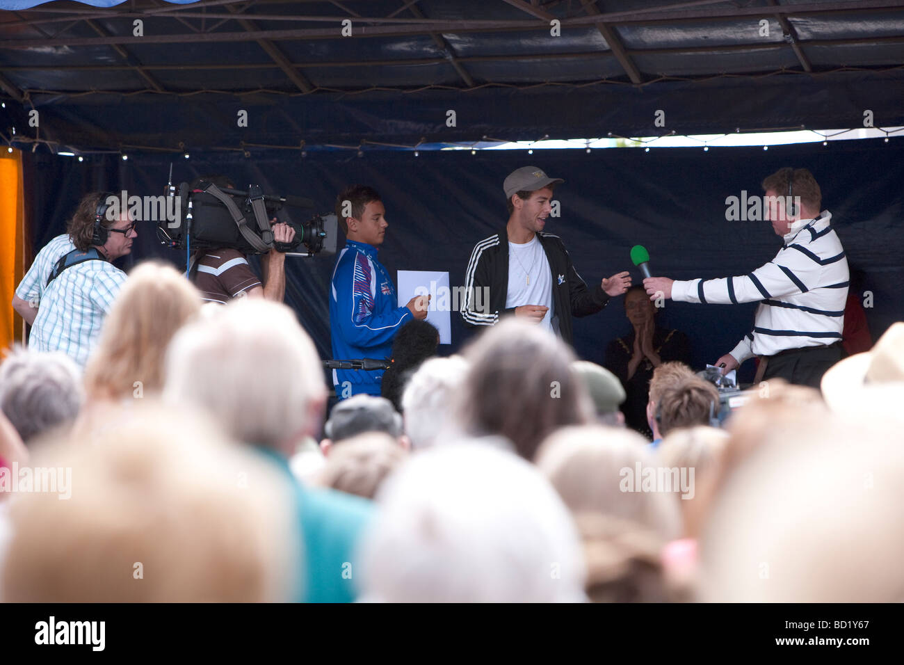 Tom Daley bürgerlichen Empfang und Parade. Plymouth, Devon. Im ...