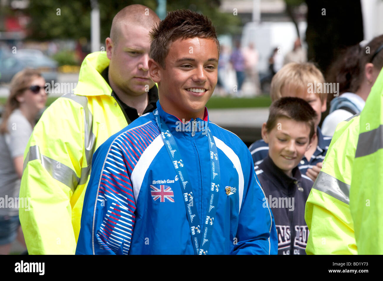 Tom Daley bürgerlichen Empfang und Parade. Plymouth, Devon. Im ...