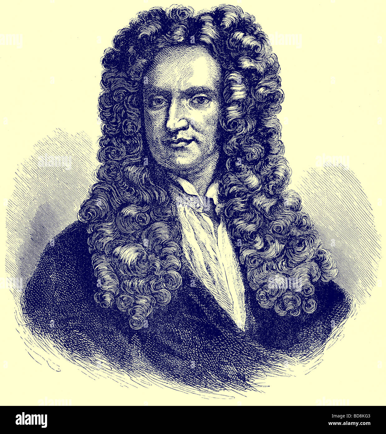 Sir Isaac Newton Illustration von Old und New London durch Edward ...