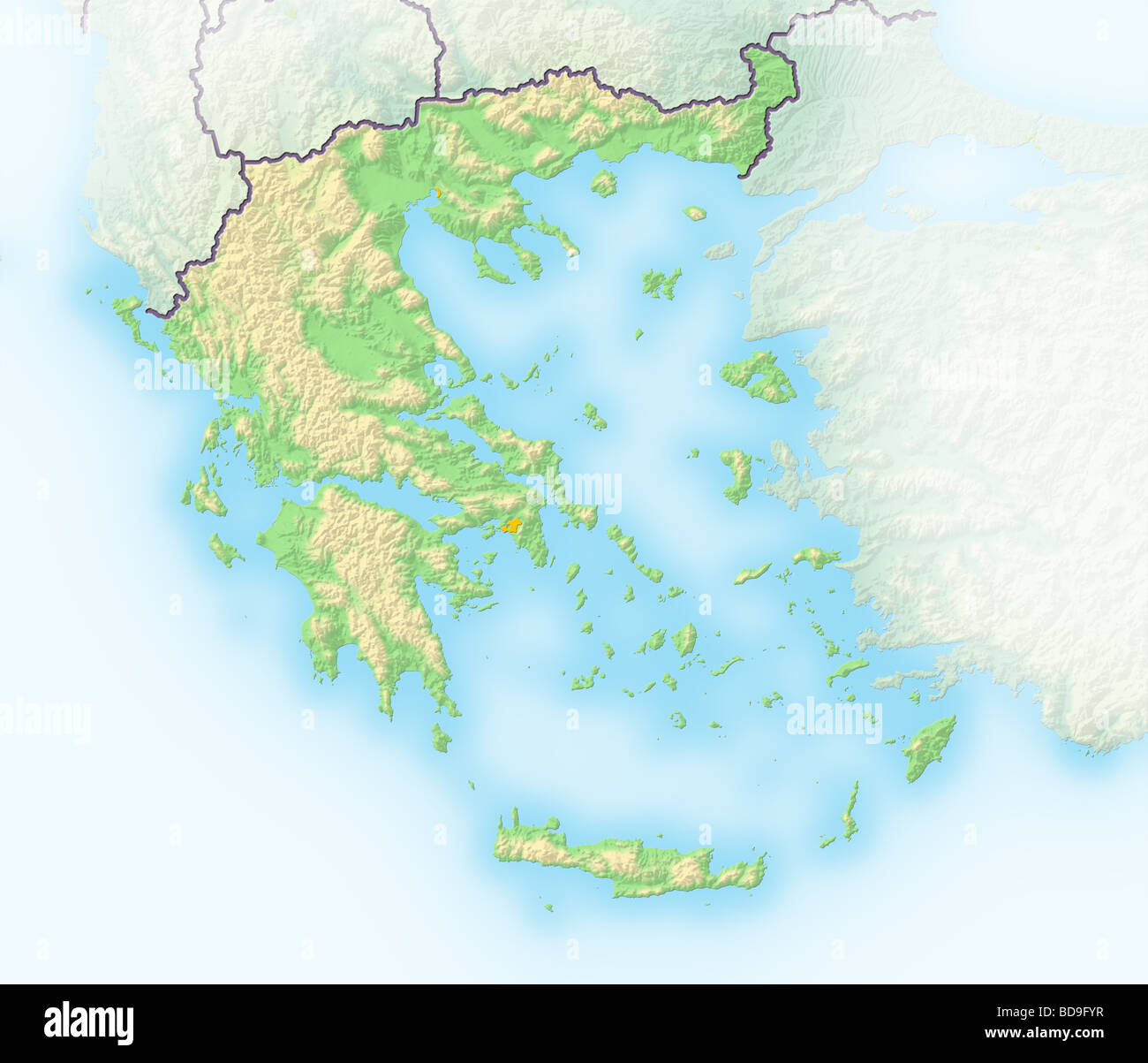Map of crete relief -Fotos und -Bildmaterial in hoher Auflösung – Alamy