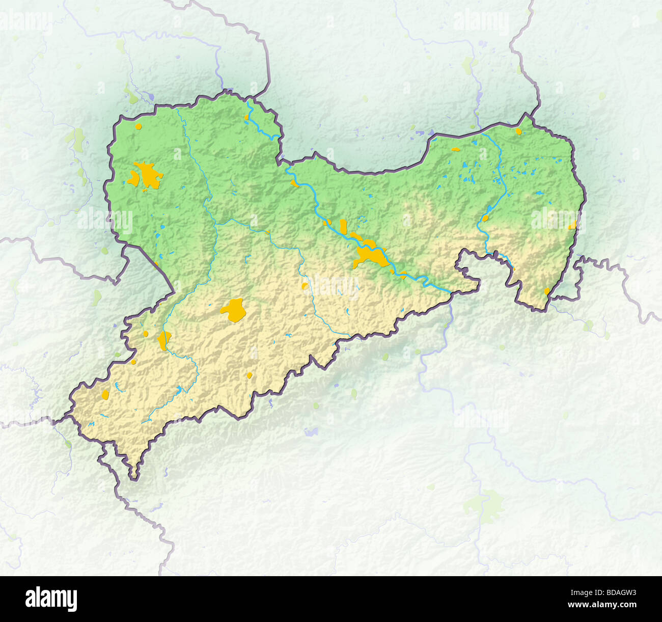 Topographic Map Germany Stockfotos und -bilder Kaufen - Alamy