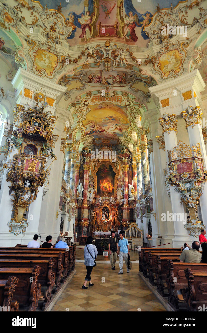 Wieskirche, Steingaden, Landkreis Weilheim-Schongau, Bayern ...
