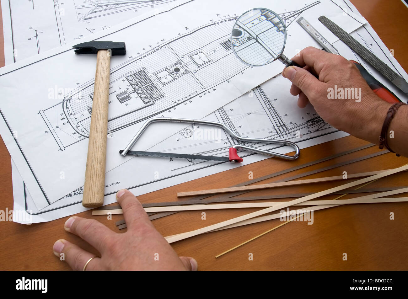 Construction plan model old ship -Fotos und -Bildmaterial in hoher ...