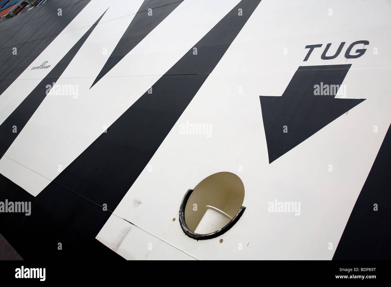 MSC-Container ship Logo Schlepper Bootsposition Kerl Seil ...