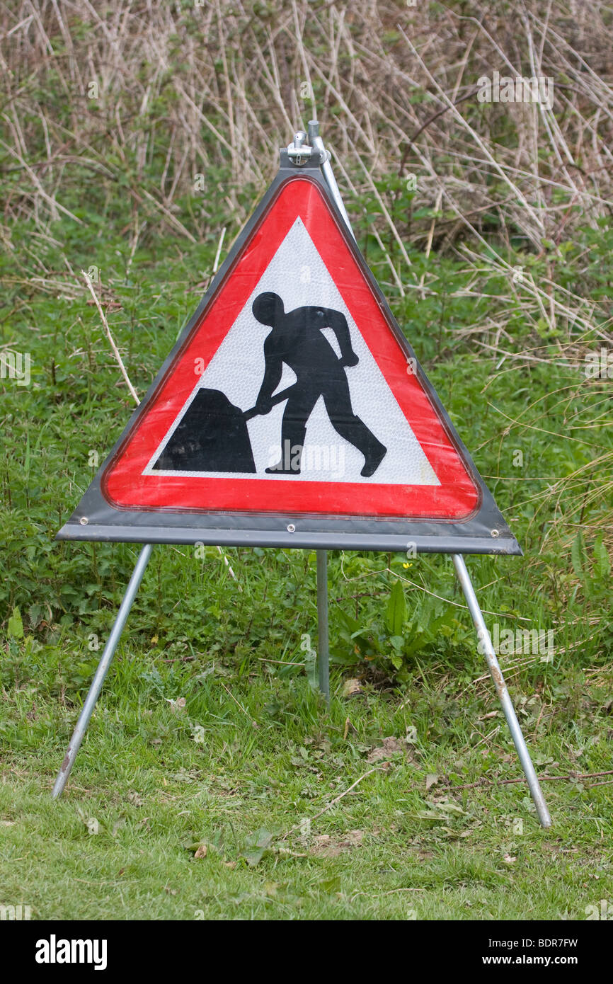 Men at work sign -Fotos und -Bildmaterial in hoher Auflösung – Alamy