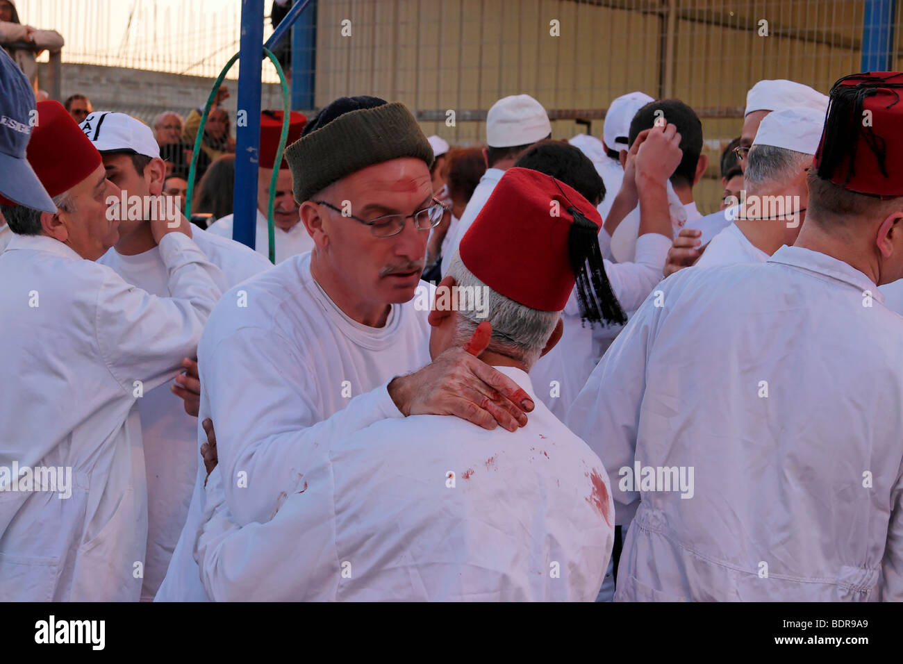 Samaria, das Samaritan Pessach-Opfer am Garizim Stockfotografie - Alamy