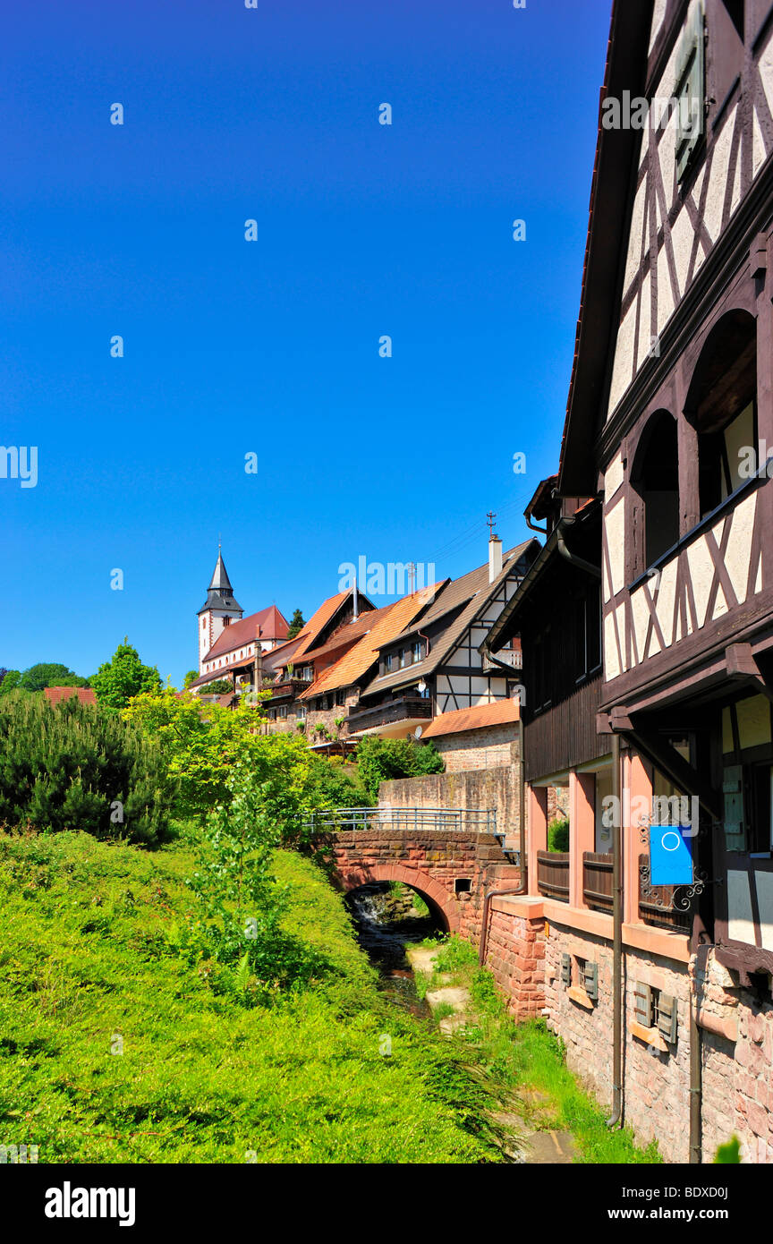 Altstadt mit Liebfrauenkirche Church of Our Lady, Gernsbach, Murgtal ...