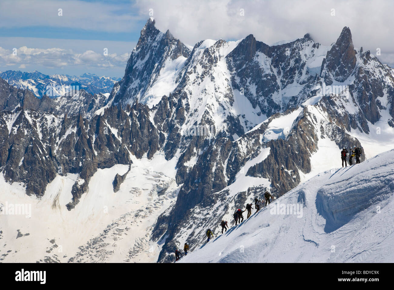 Dent du geant and vallee blanche from aiguille du midi -Fotos und ...