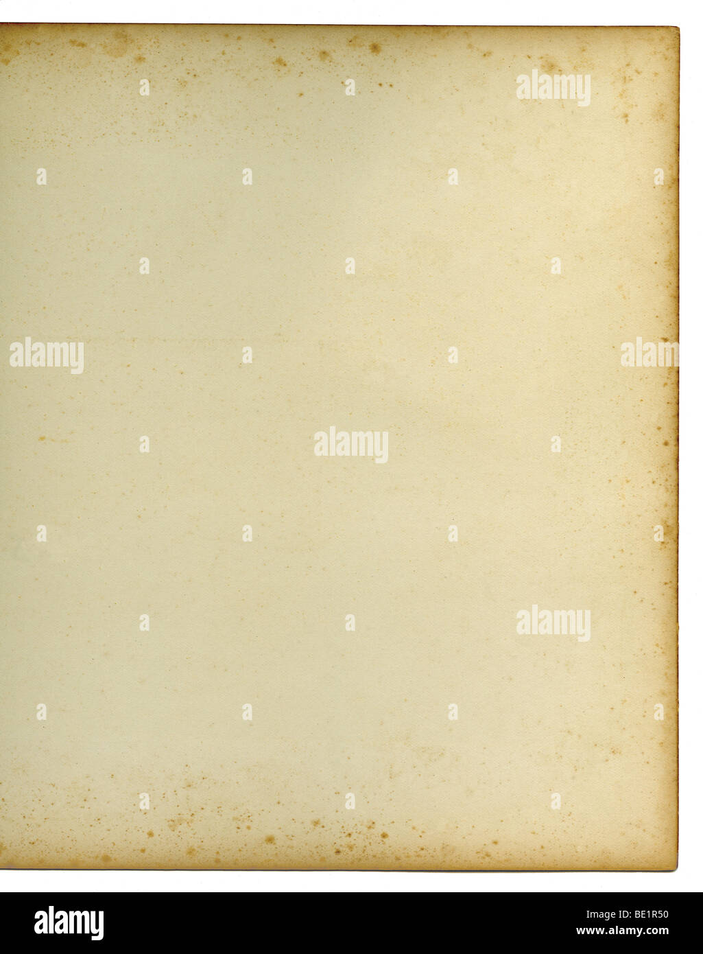Leere Seite eines alten schreiben-Buches mit Alter Verfärbungen an den ...