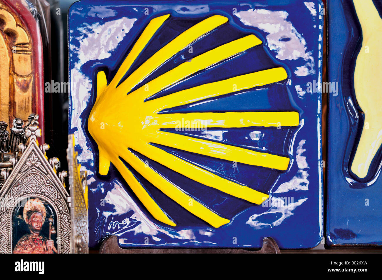 Spanien, Jakobsweg: The Vieira, der St. James Shell ist das Symbol des ...