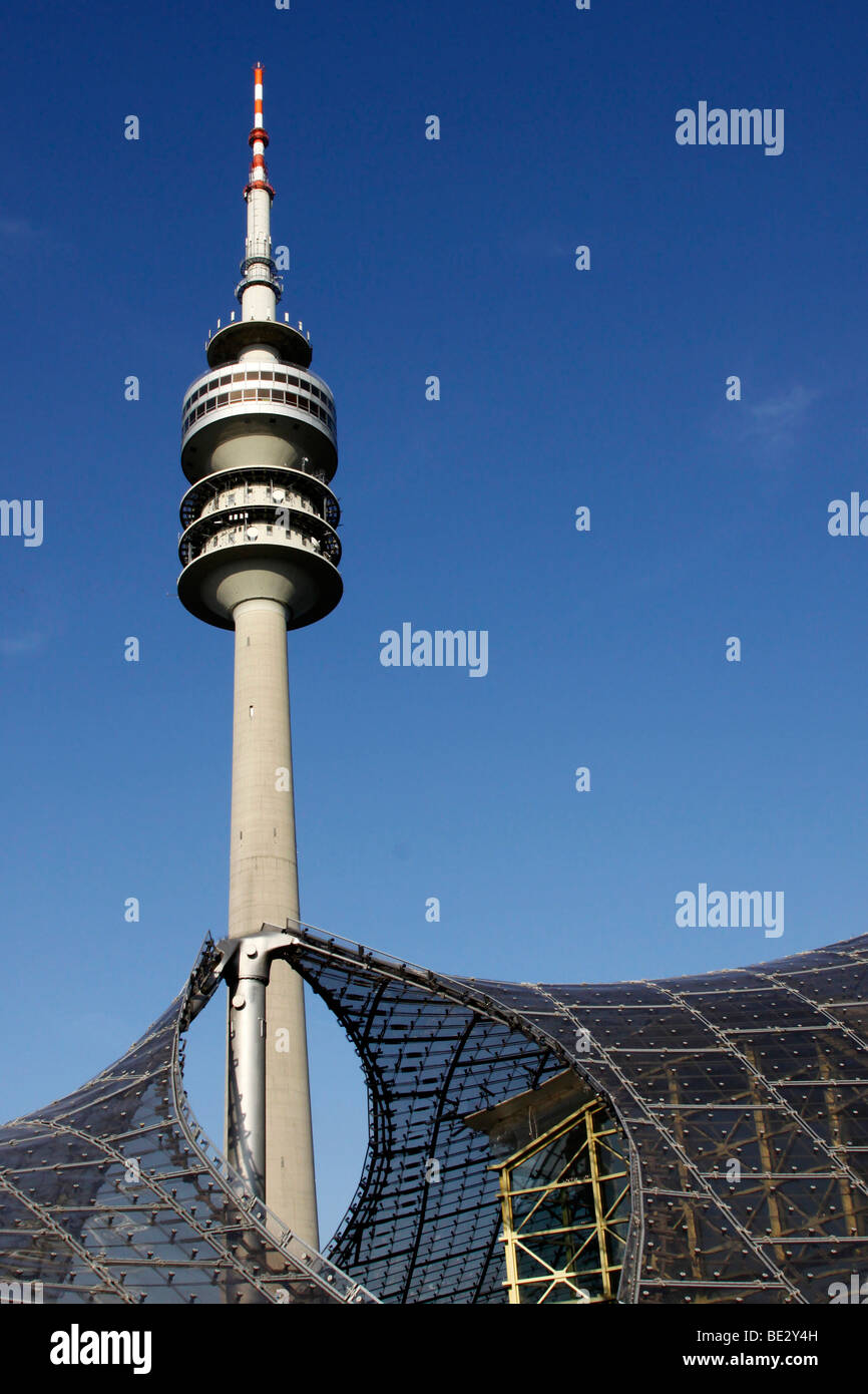 TV Tower, Olympiapark, München, Bayern, Deutschland, Europa ...