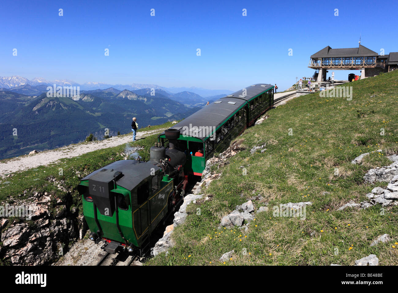 Bergstation der Schafbergbahn Bergbahn, Schafberg Mountain ...