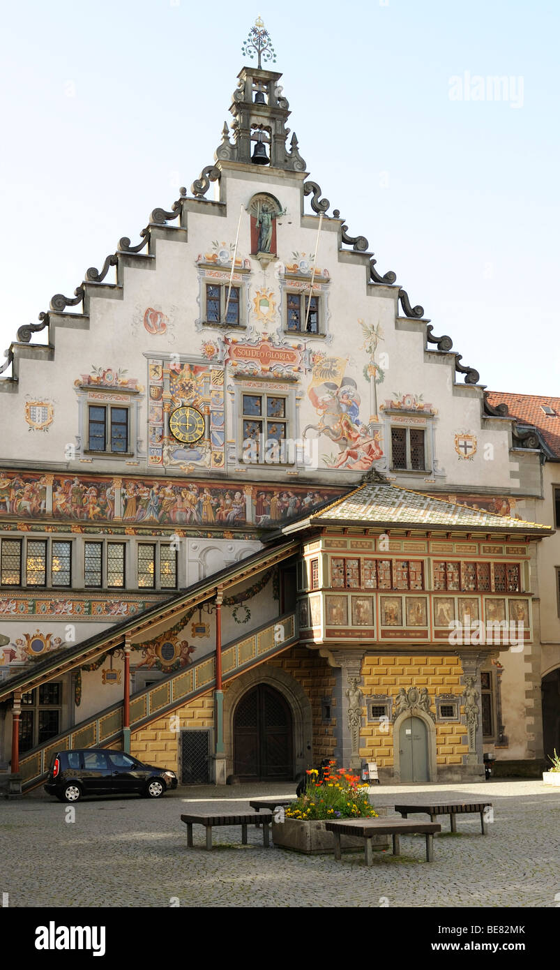 Altes Rathaus am Bismarkplatz Square, Lindau am Bodensee, Bayern ...
