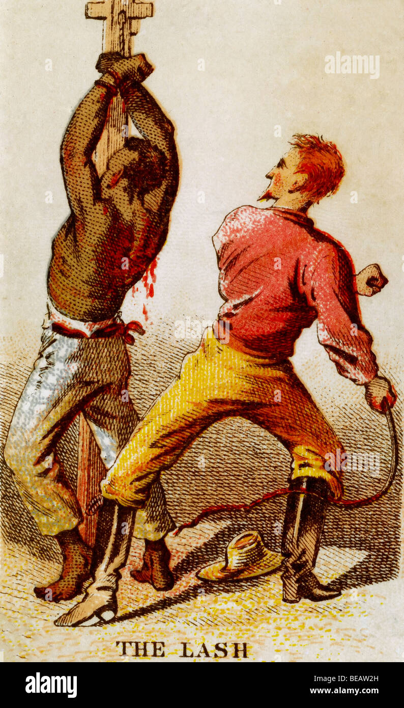 Die Peitsche Peitschen Ein Aufseher Ein Sklave Stockfotografie Alamy