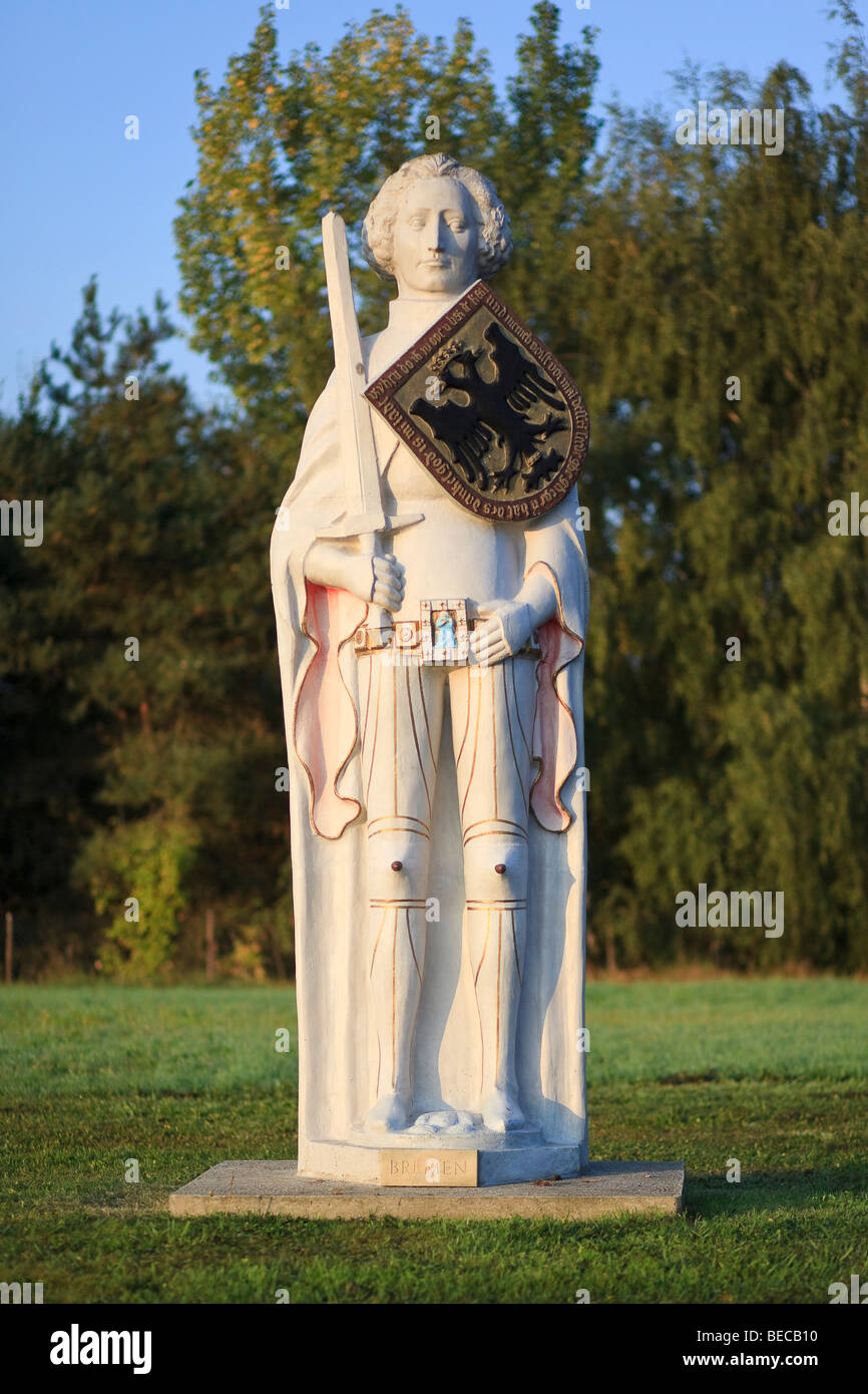 Roland-Statue von Roland Stadt Bremen in der Rolandpark Belgern ...