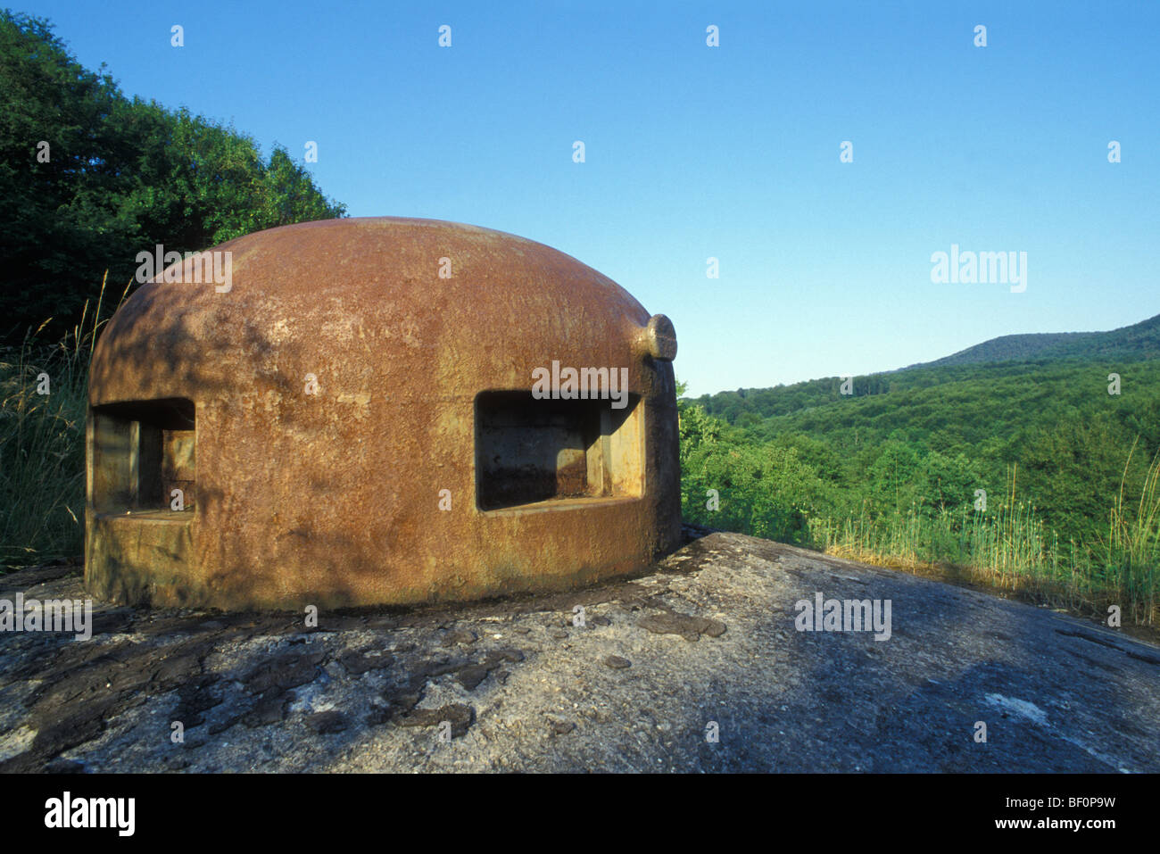 Bunker der Maginot-Linie in der Nähe von Lembach, Elsass, Frankreich ...