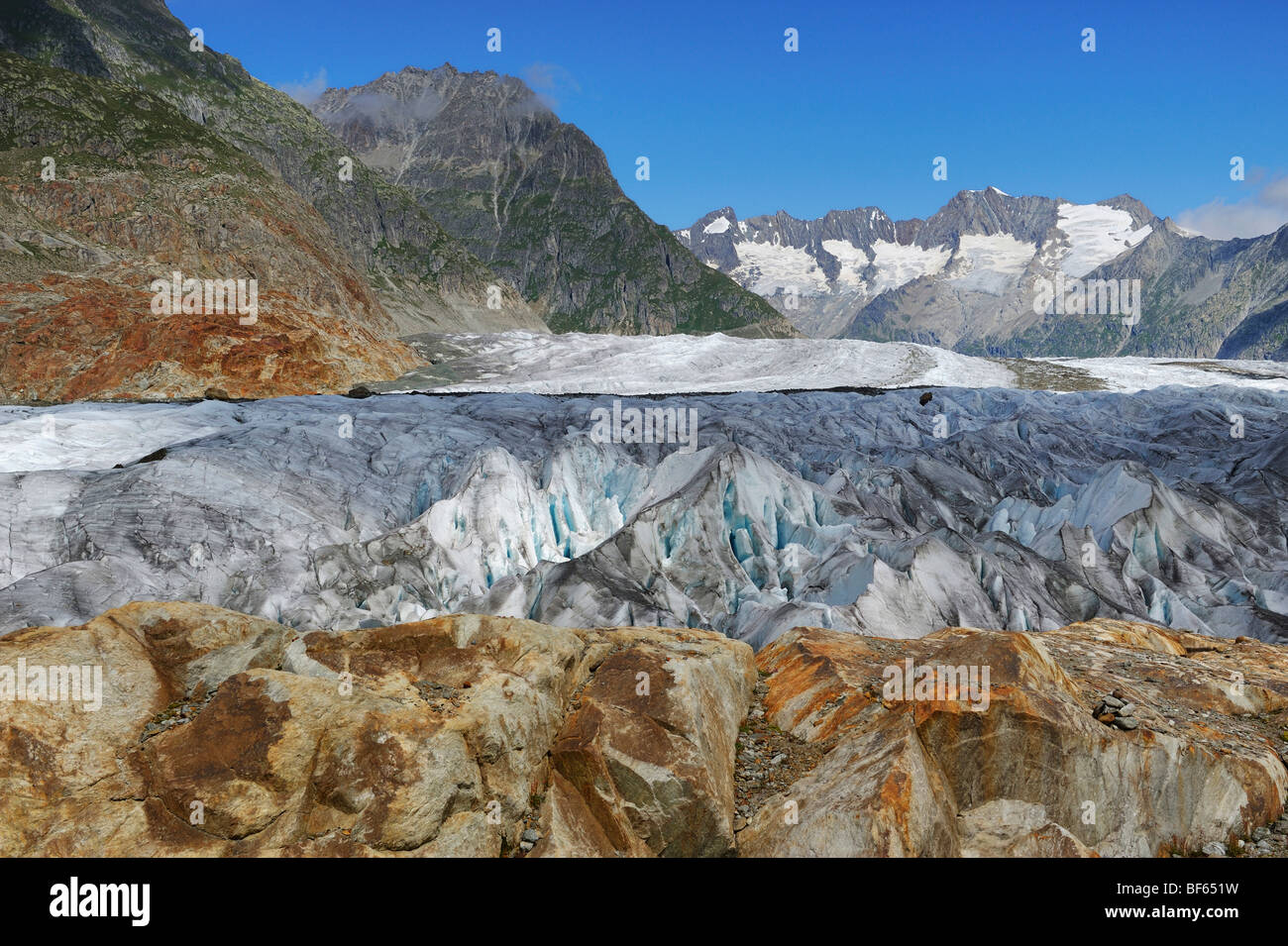 Aletschgletscher, UNESCO-Welterbe Jungfrau-Aletsch-Bietschhorn, Goms ...