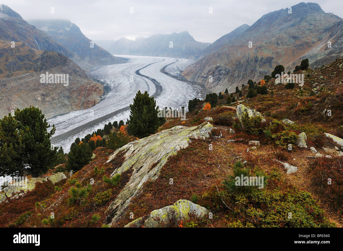 Aletschgletscher, UNESCO-Welterbe Jungfrau-Aletsch-Bietschhorn, Goms ...