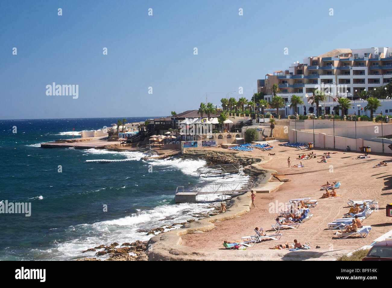 Bugibba ist eine Kleinstadt und Resort auf St Pauls Bay in der Nähe von ...