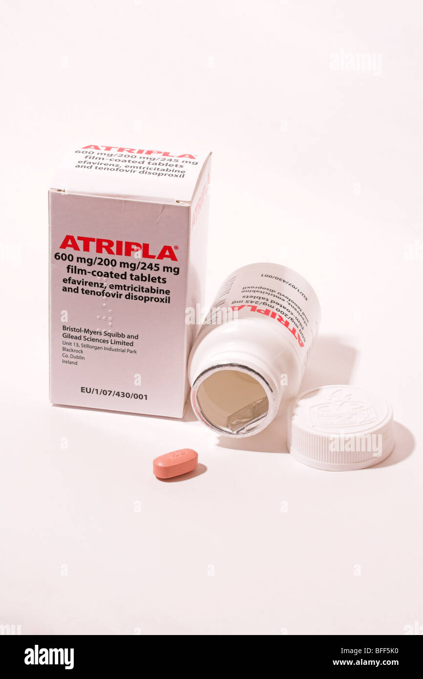 Atripla Tabletten für HIV-Therapie Stockfotografie - Alamy