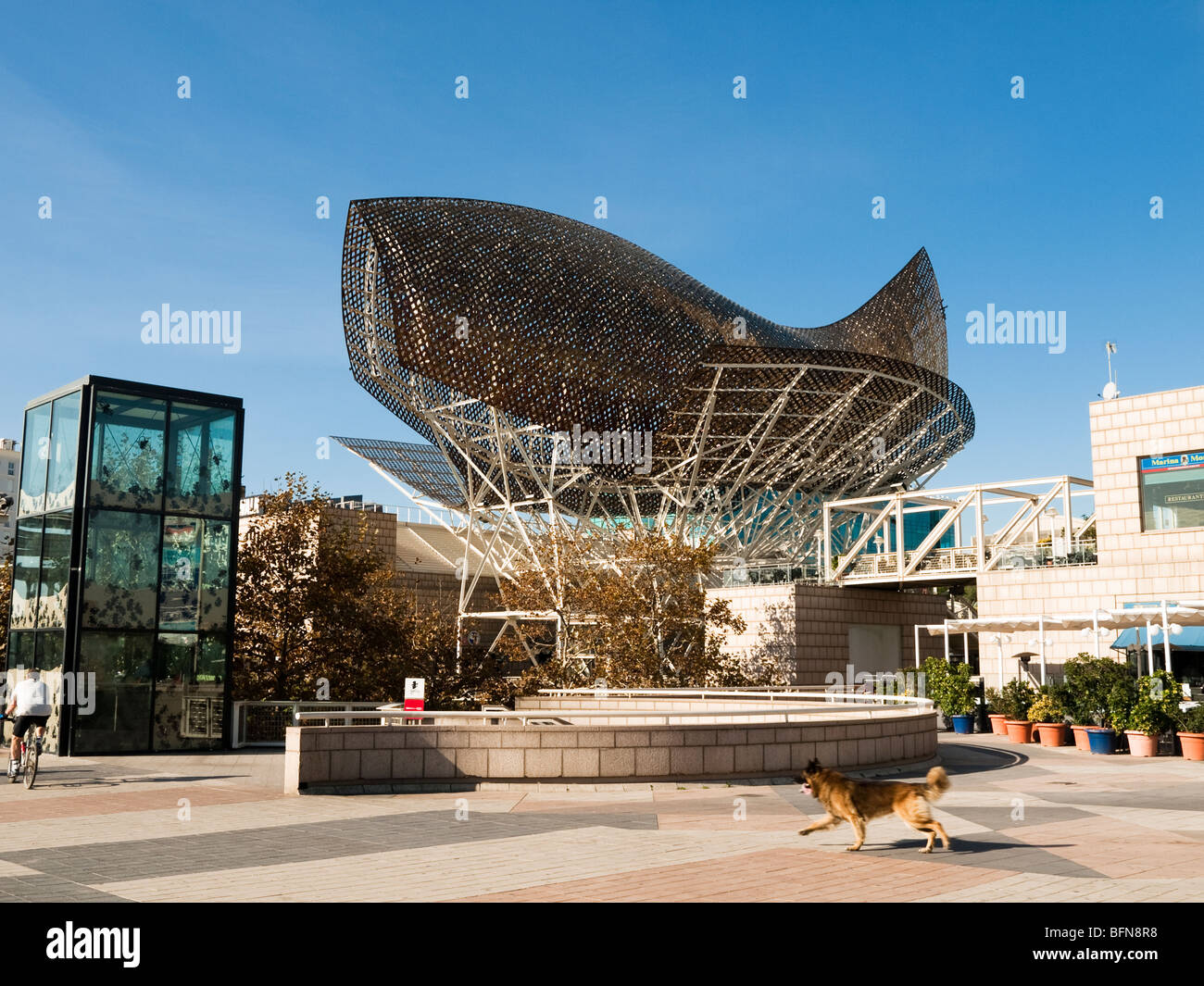 Peix Ballena /Fish/ Skulptur von Frank Gehry in Barcelona Port Olympic ...