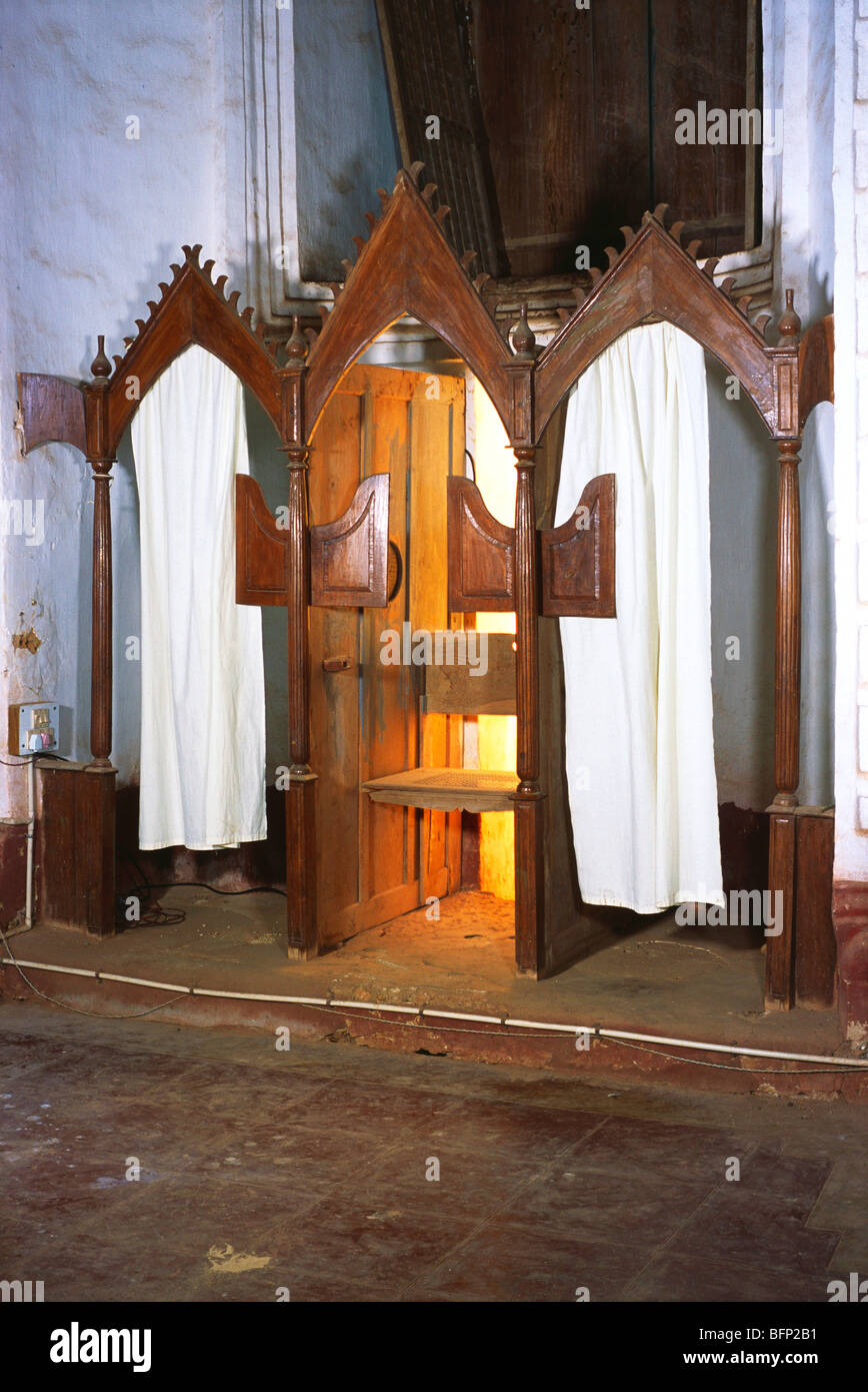 HMA 64800: Beichtstuhl in der Kathedrale von St. Anna Nitches; Goa ...