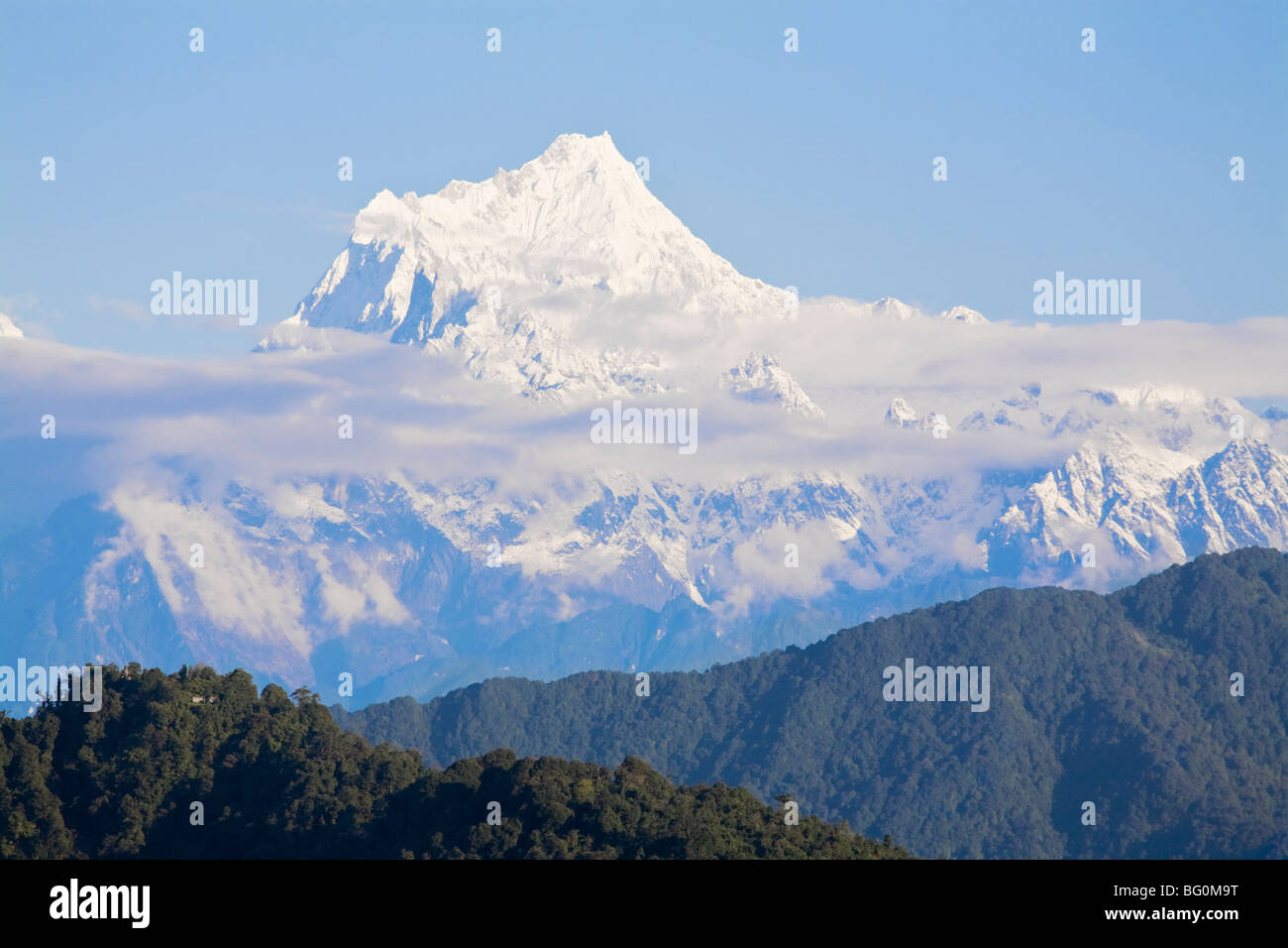 Ansicht des Kanchenjunga, Kangchendzönga Palette, Ganesh Tok ...