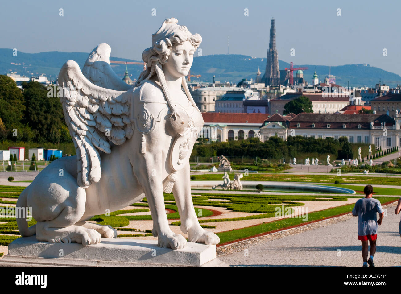 Figur Im Garten, Oberes Belvedere, Schloss Belverdere, Wien, Österreich ...