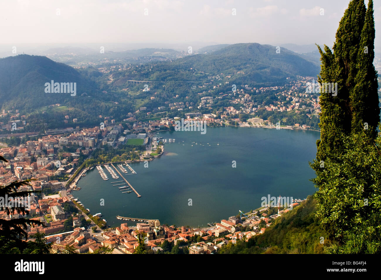 Blick von Brunate, Como, Italien Stockfotografie - Alamy