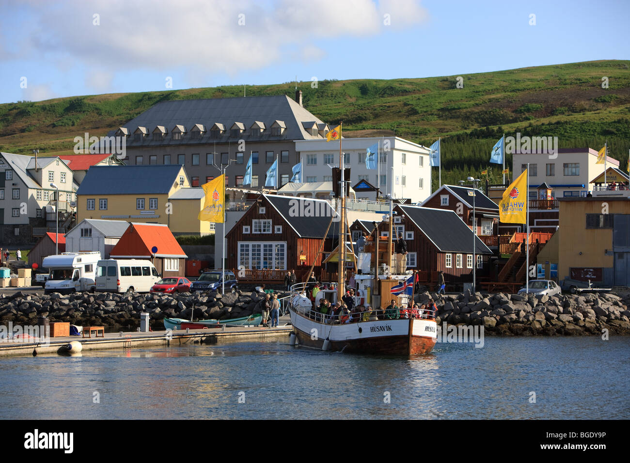 Whale-Watching, Husavik, Island Stockfotografie - Alamy