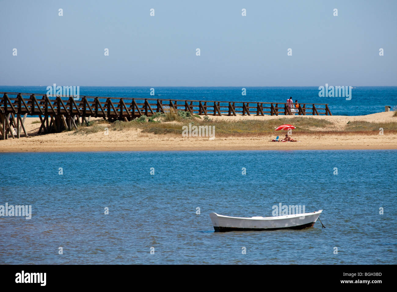 Playas Puente Punta del Caiman Isla Cristina Huelva Andalucía España ...
