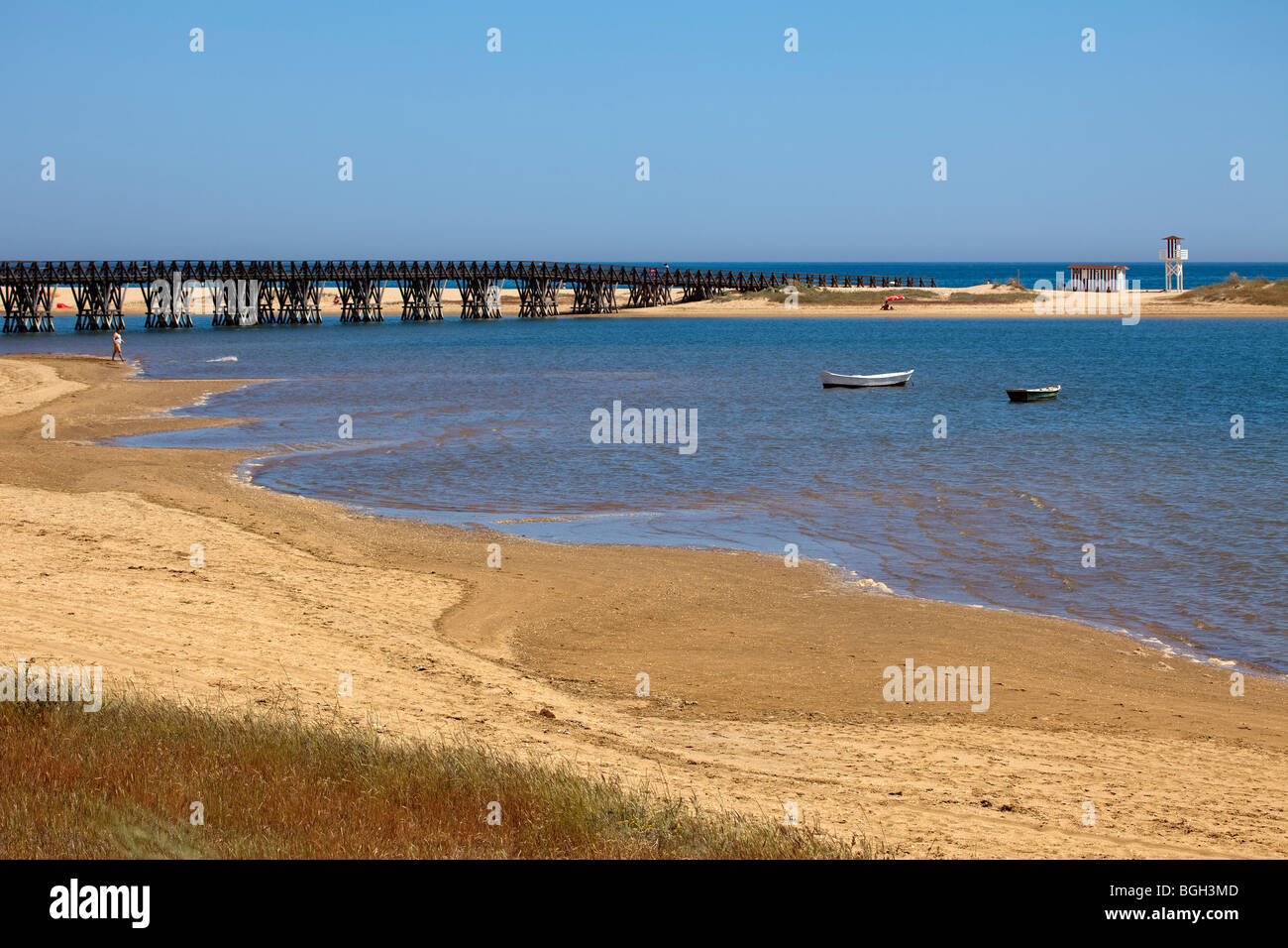 Playas Puente Punta del Caiman Isla Cristina Huelva Andalucía España ...