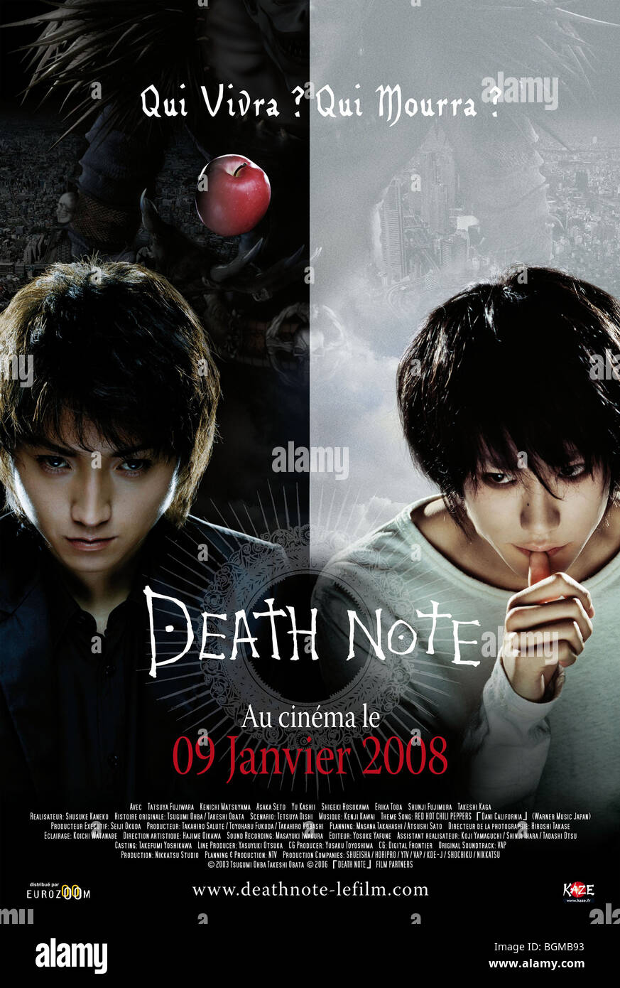 Desu Nôto Death Note Jahr 2006 Direktor Shusuke Kaneko Tatsuya Fujiwara ...