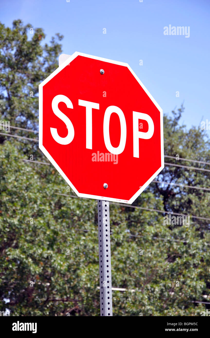 Rotes stoppschild usa Stockfotos und -bilder Kaufen - Alamy