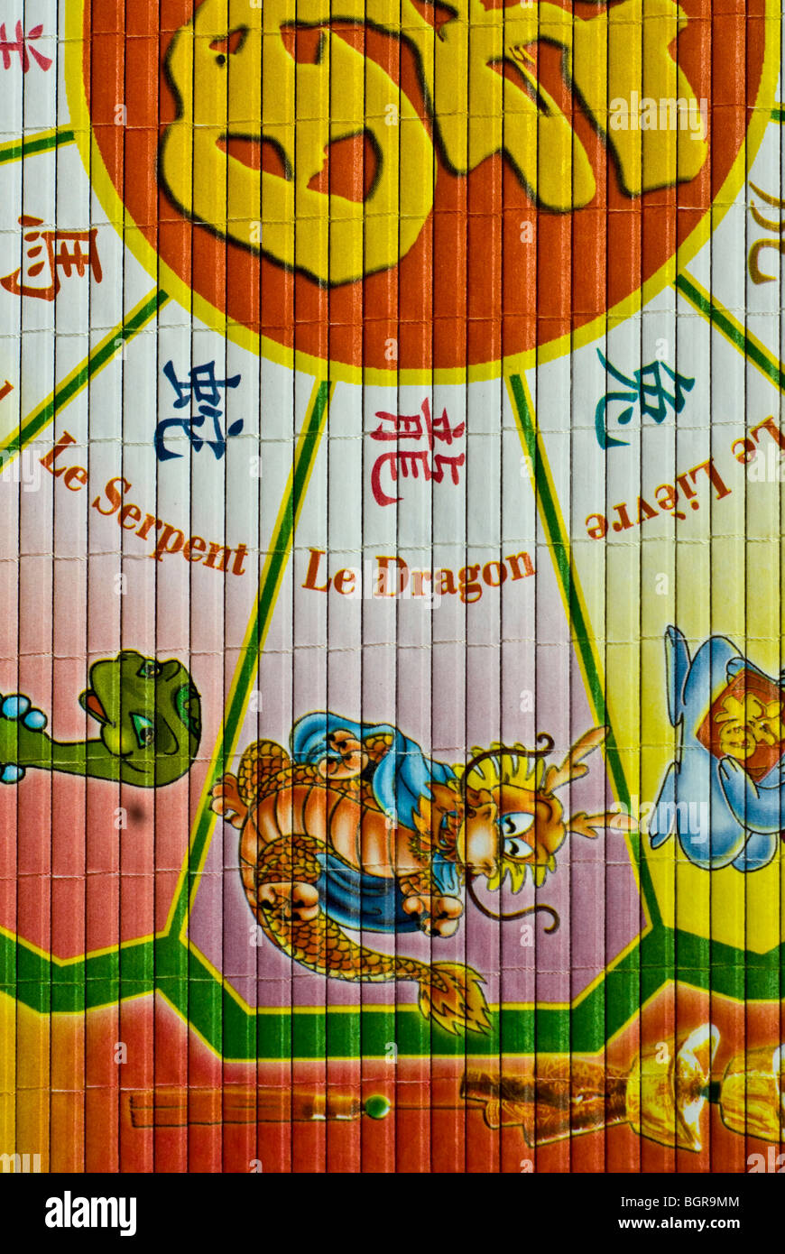 Chinesische astrologische kalenderdesignillustrationen, die ...
